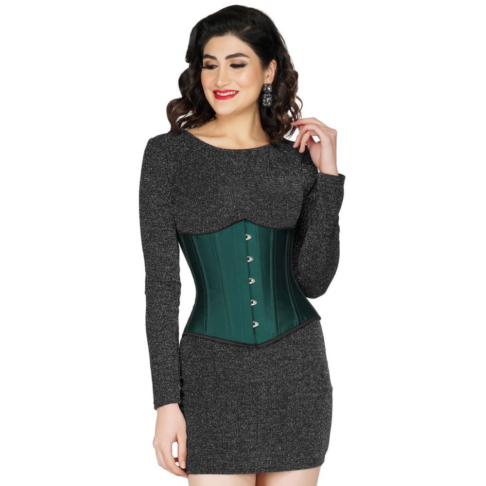 Attitude Corsets Attitude Corsets - Yasmine Underbust korset - Groen